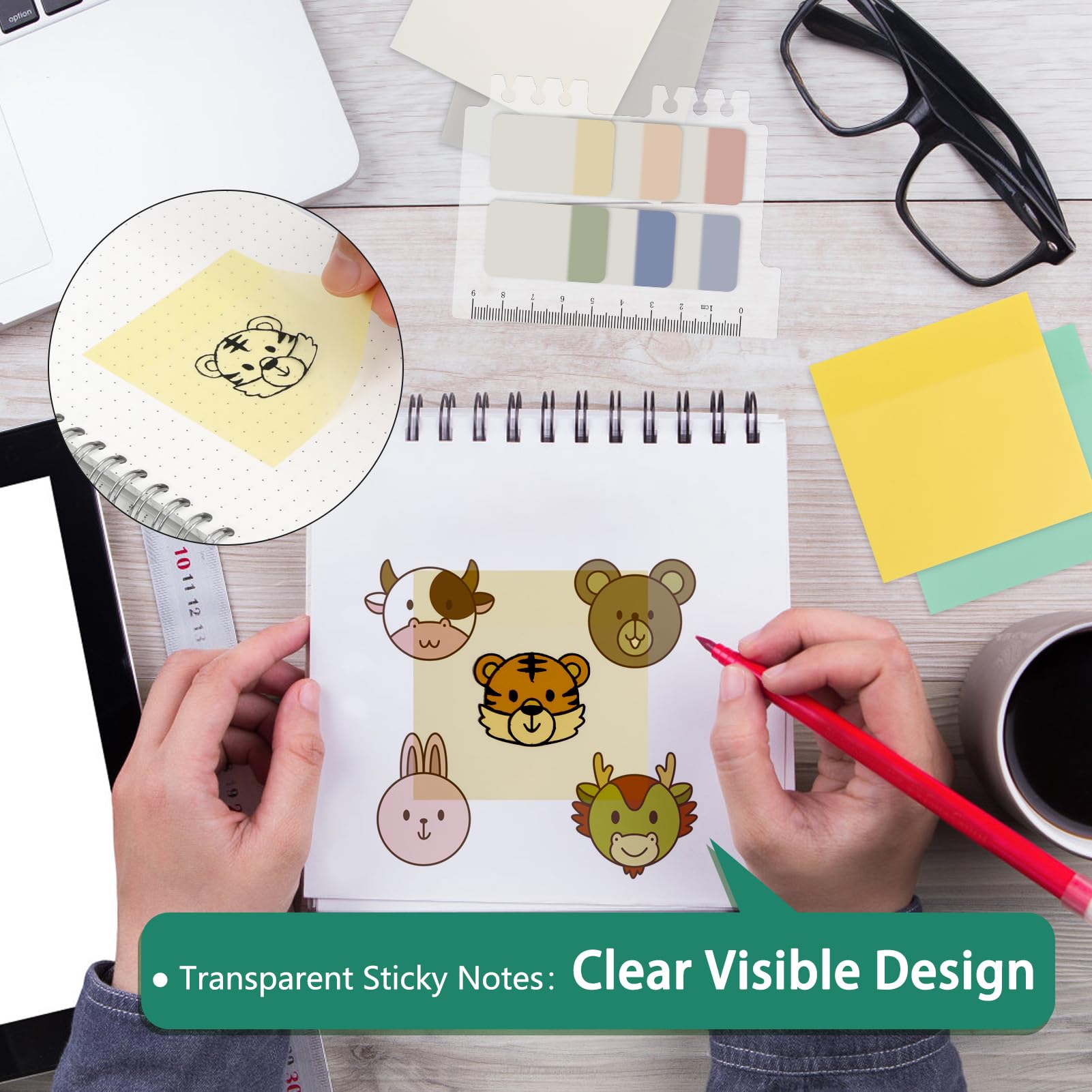 Snapklik.com : NatureTouch Transparent Sticky Notes 3x3 Clear Sticky ...