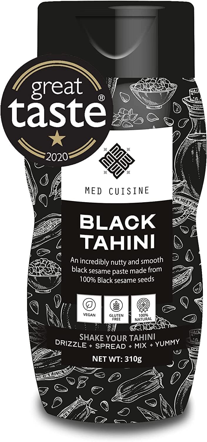 Med Cuisine Black Tahini 310GR - Premium Ground Roasted Black Sesame ...