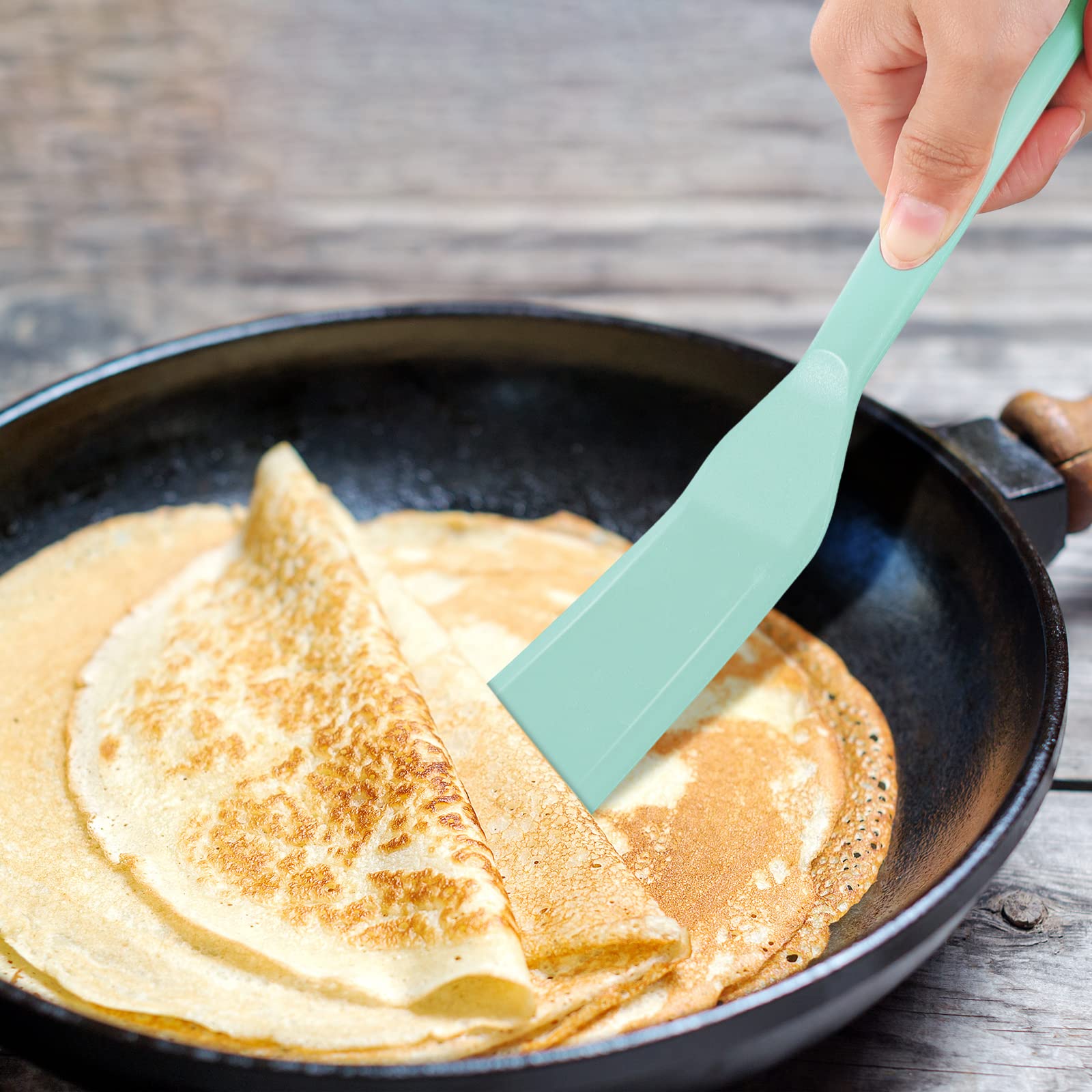 Snapklik.com : Crepe Spatula Narrow Silicone Thin Spatula Omelet Turner ...