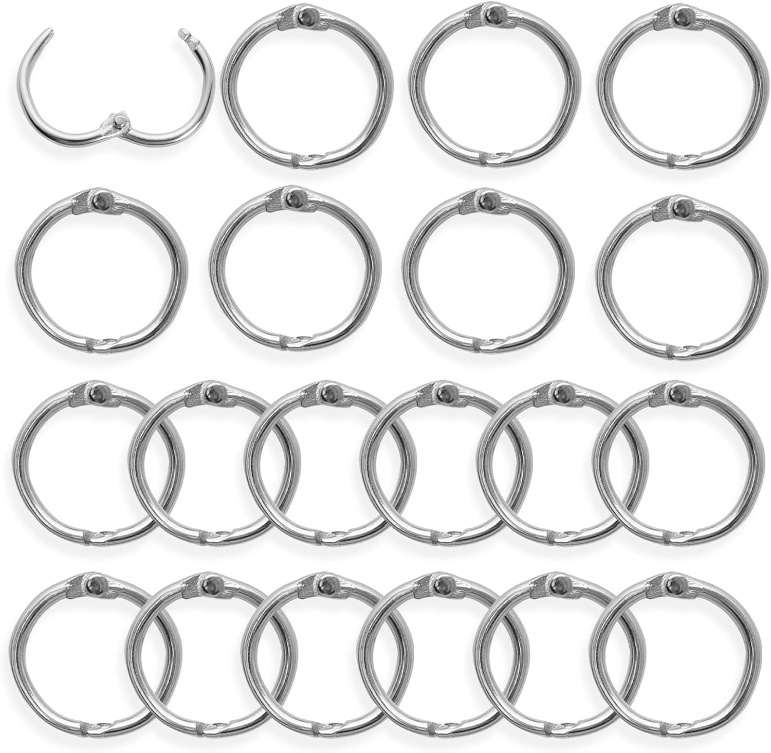 20Pcs Metal Book Ring 20mm / 0.79inch Binder Rings Loose Leaf Binder ...