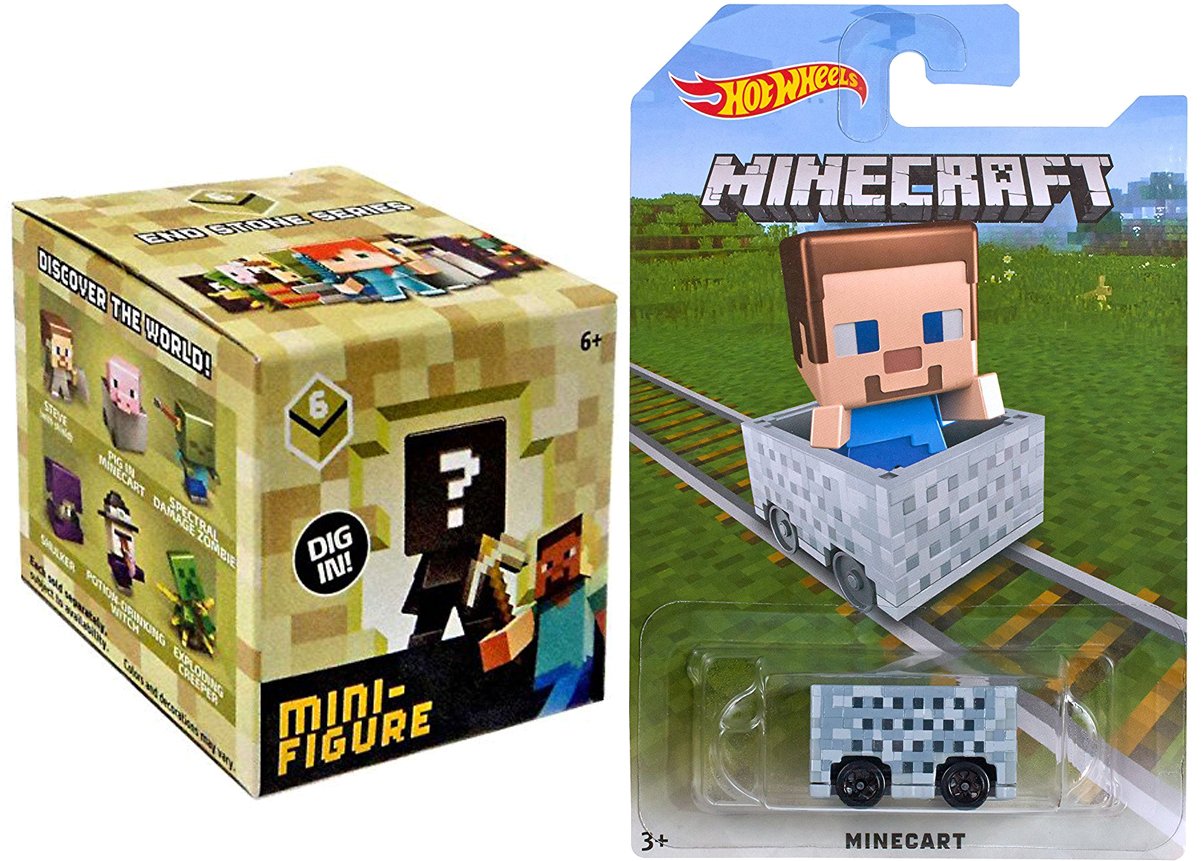 Buy Hot Wheels Exclusive Minecraft Steve MineCart with Minecraft ...