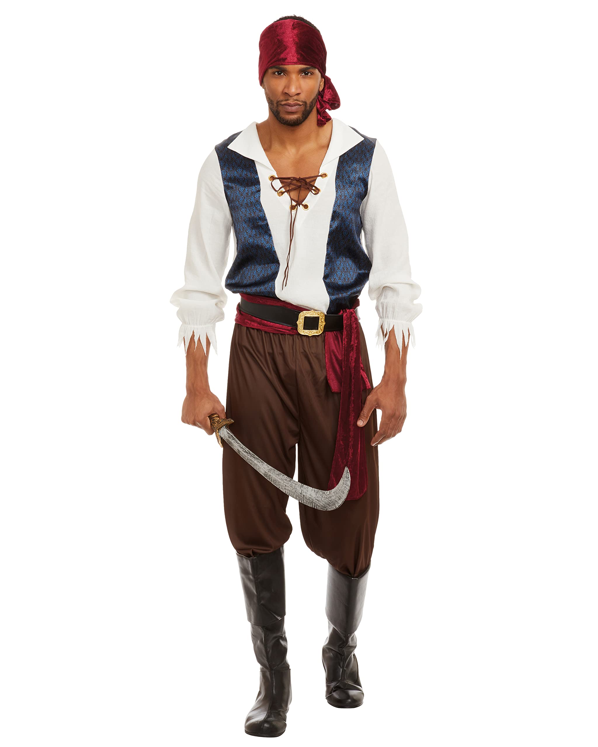 Pirate Costumes For Men Men's White Pirate Shirt Costume | Oriental