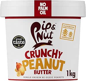 Pip & Nut - Krispigt jordnötssmör (1 kg) | Naturligt nötsmör, ingen ...