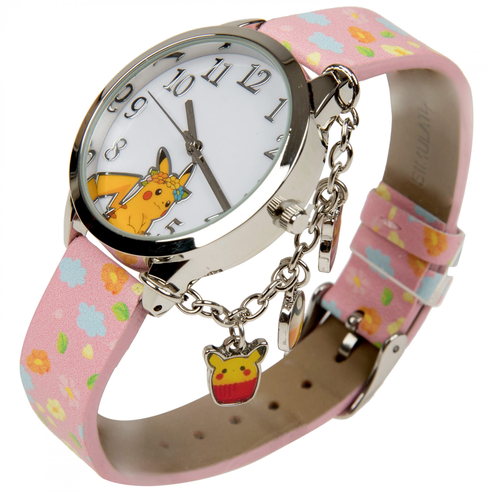 Amazon.com: Nintendo Pokémon Pikachu Watch with Charms and Silicone ...