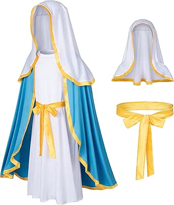 Amazon.com: Irtysh Classic Girl Biblical Religious Virgin Mary Costume ...