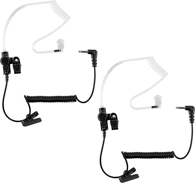 Amazon.com: ERIPHA Police Earpiece 3.5mm /1 Pin Listen Only Acoustic Tube Earbud Headset for ...