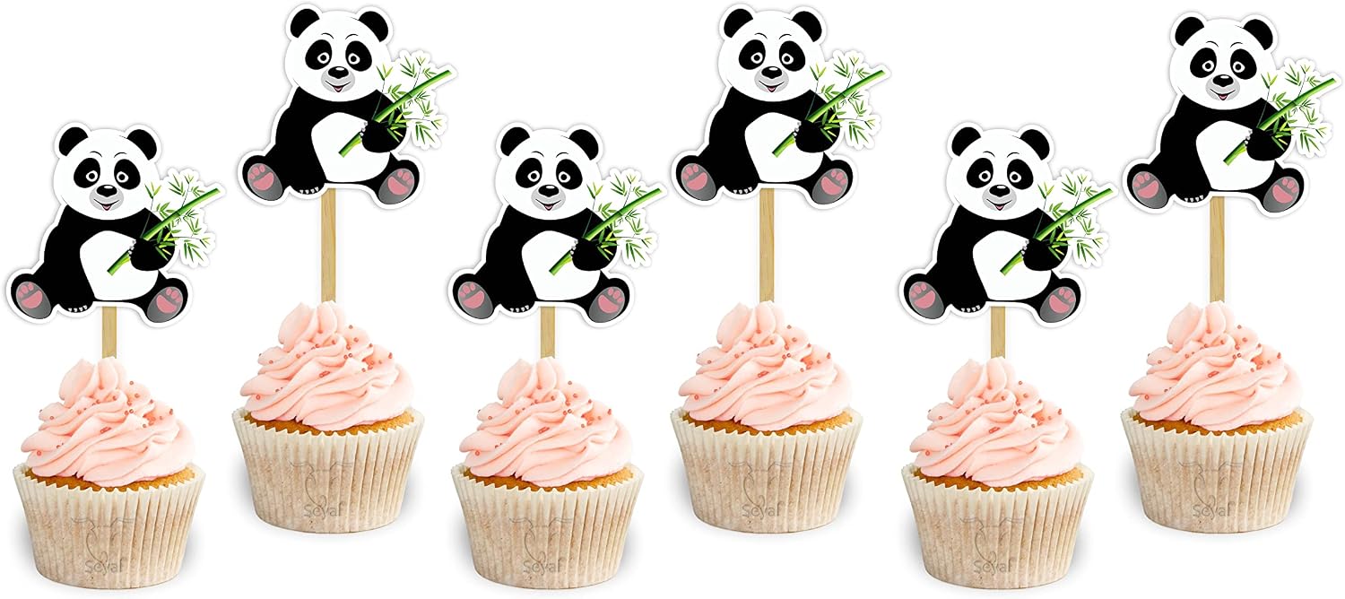 Amazon.com: Seyal® Panda Cupcake Topper : Everything Else