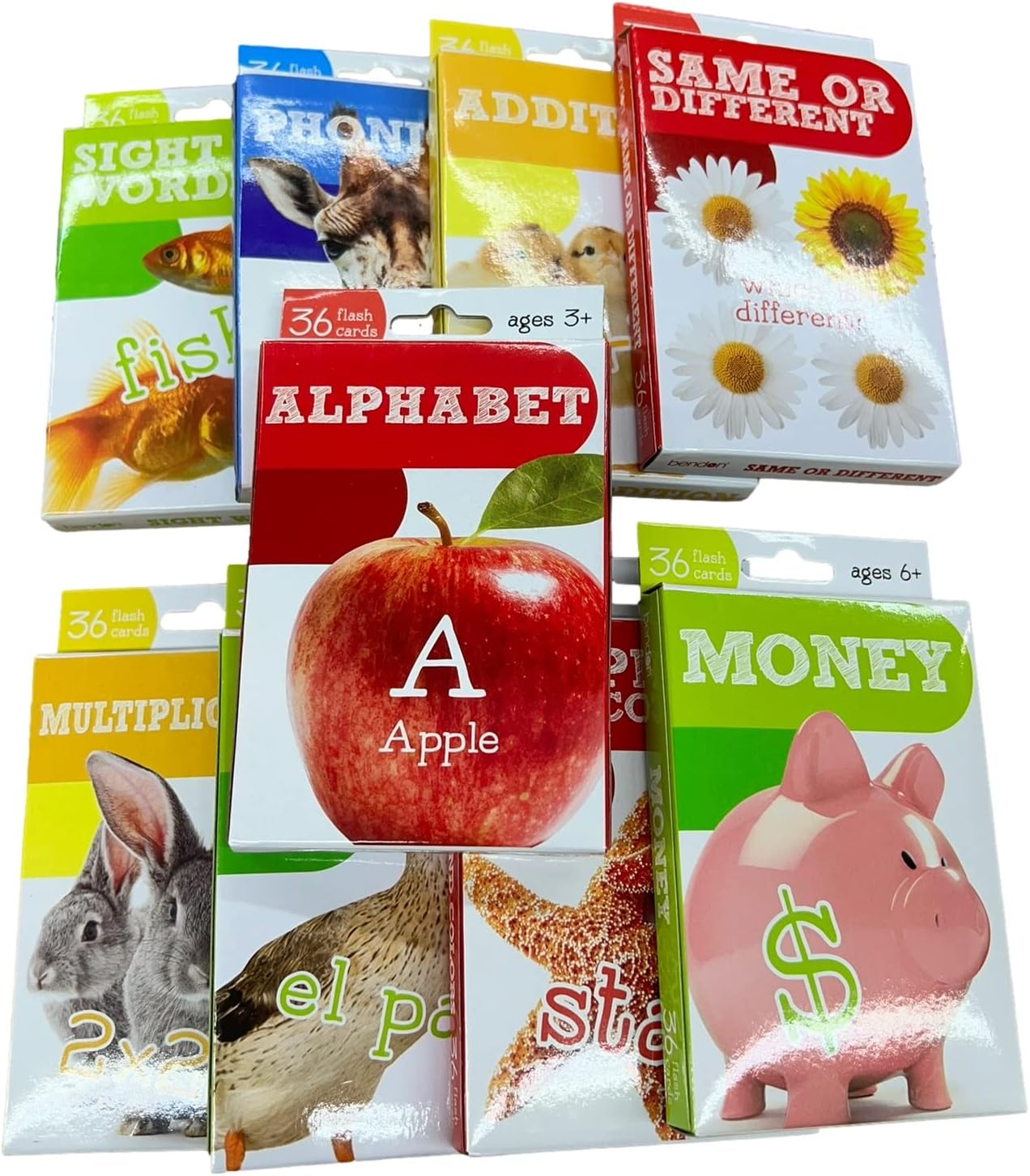 Amazon.com: Kids Flash Card Bundle: Includes Phonics, Spanish, Alphabet ...