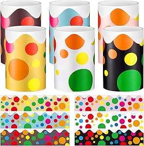59 ft 6 Roll Bulletin Board Borders Confetti Border Stickers Classroom ...