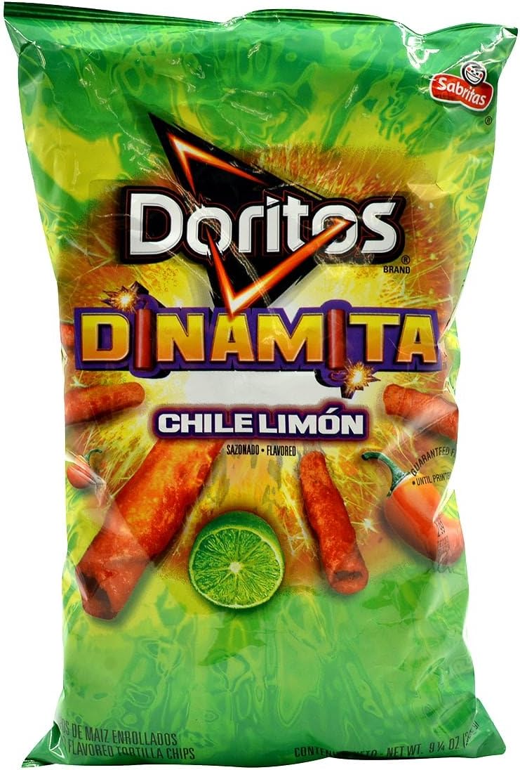 Amazon.com: Doritos, Dinamita, Chile Limon Rolled Tortilla Chips, 9 ...