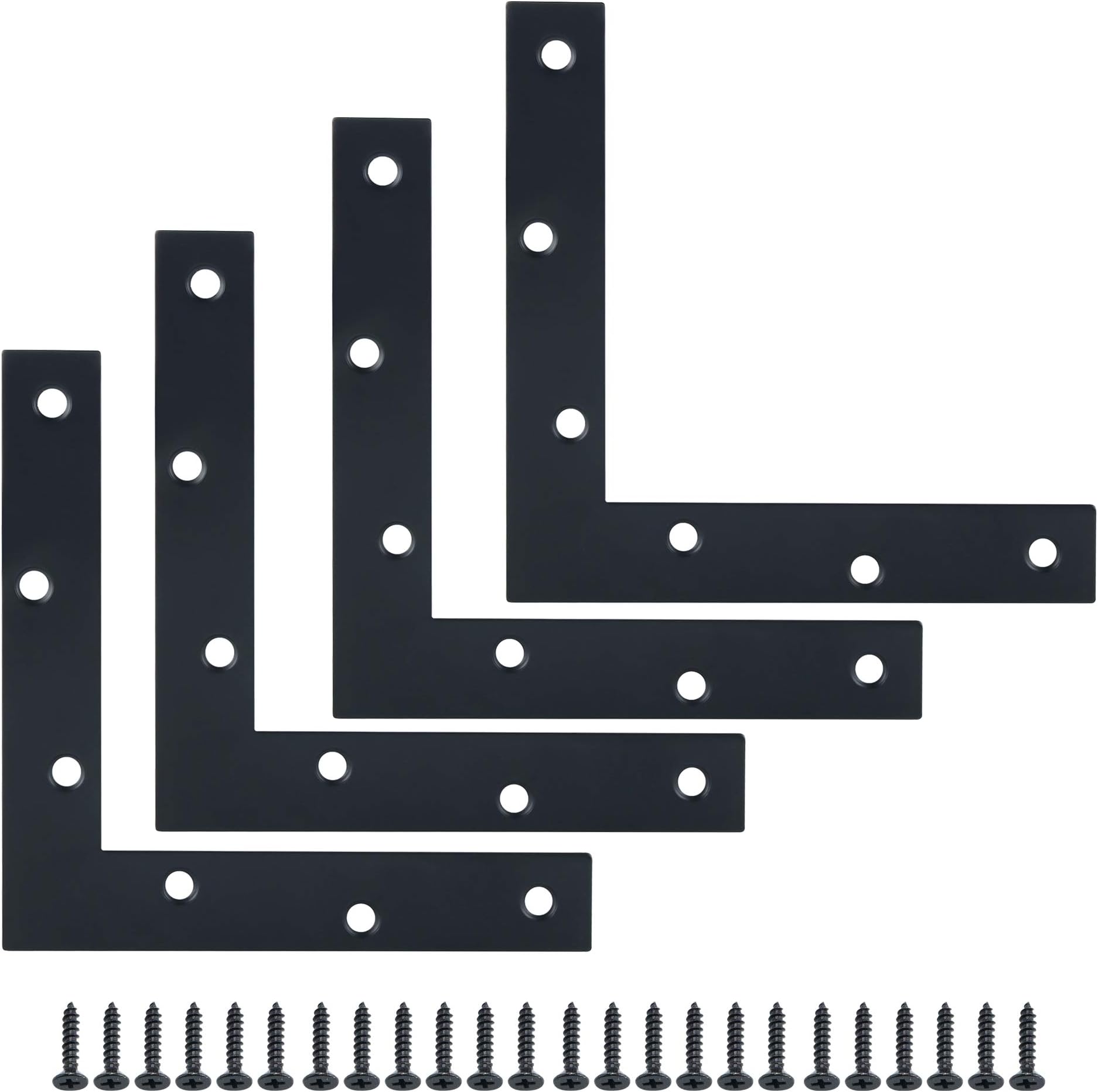 Amazon.com: Alise Stainless Steel "L" Brackets Flat Shape Repair ...