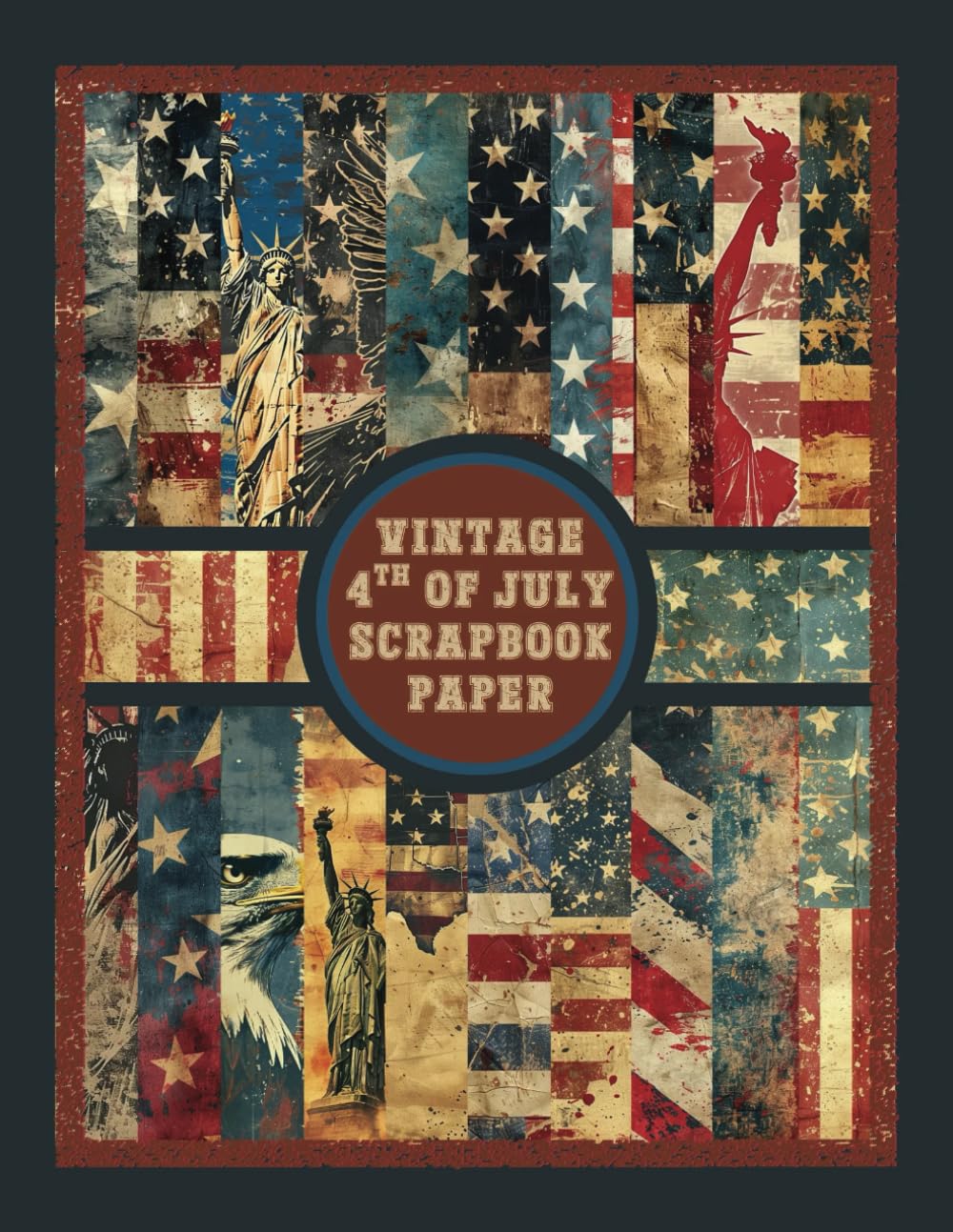Vintage 4th of July Scrapbook Paper: American Flag Ephemera Craft Paper ...