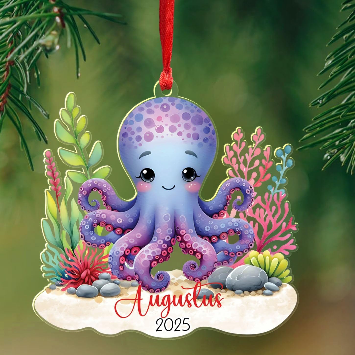 Amazon.com: Octopus Sea Animal Ornament Christmas 2025, Personalized ...