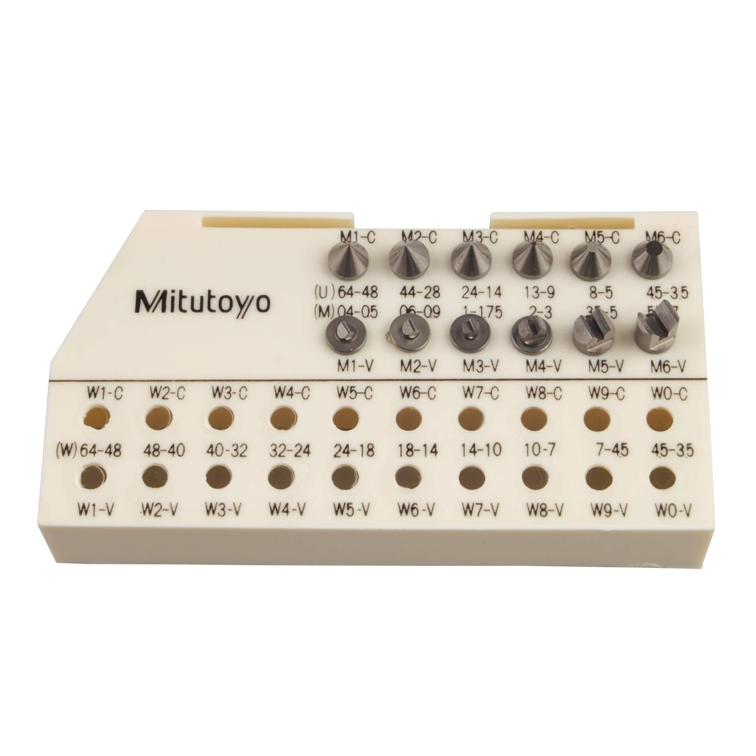 Mitutoyo 126-800 6 Piece Anvil/Spindle Screw Thread Micrometer Tip Set ...