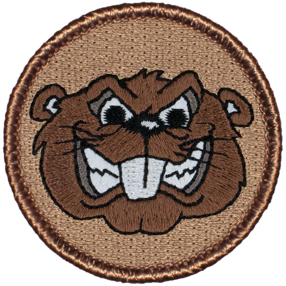 Amazon.com: Angry Beaver Patrol Patch - 2" Diameter Round Embroidered Patch (Hook Fastener ...