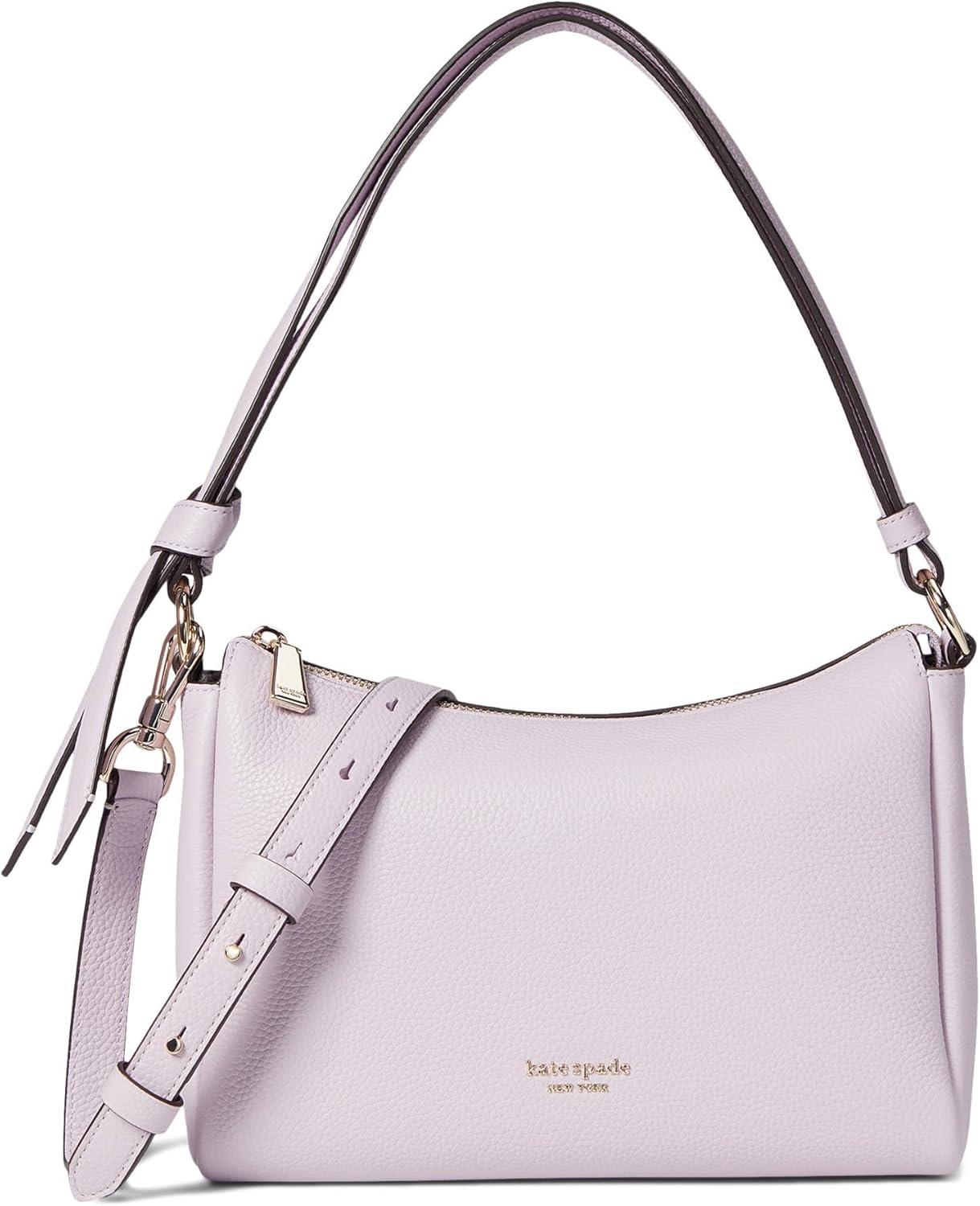 kate spade new york Knott Pebbled Leather Medium Shoulder Bag Violet ...