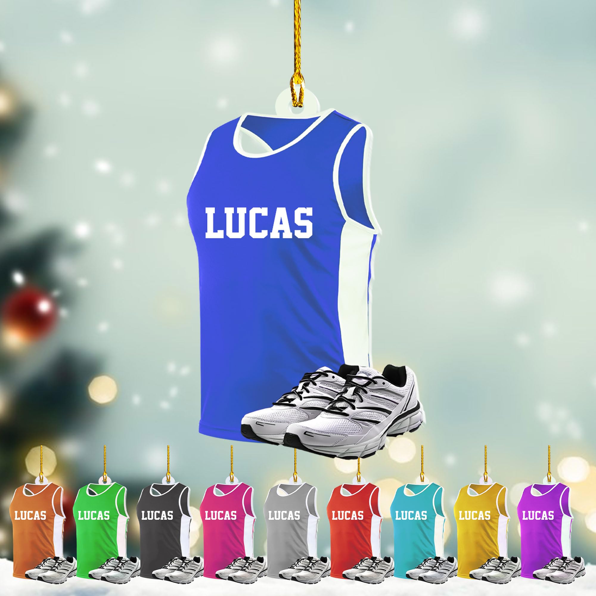 Amazon.com: AOVL Personalized Running Christmas Ornament Gift for ...