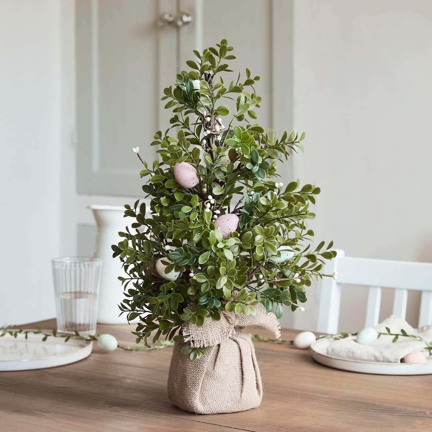 Amazon.com: Lights4fun, Inc 1.5ft Easter Tabletop Tree Decoration with ...