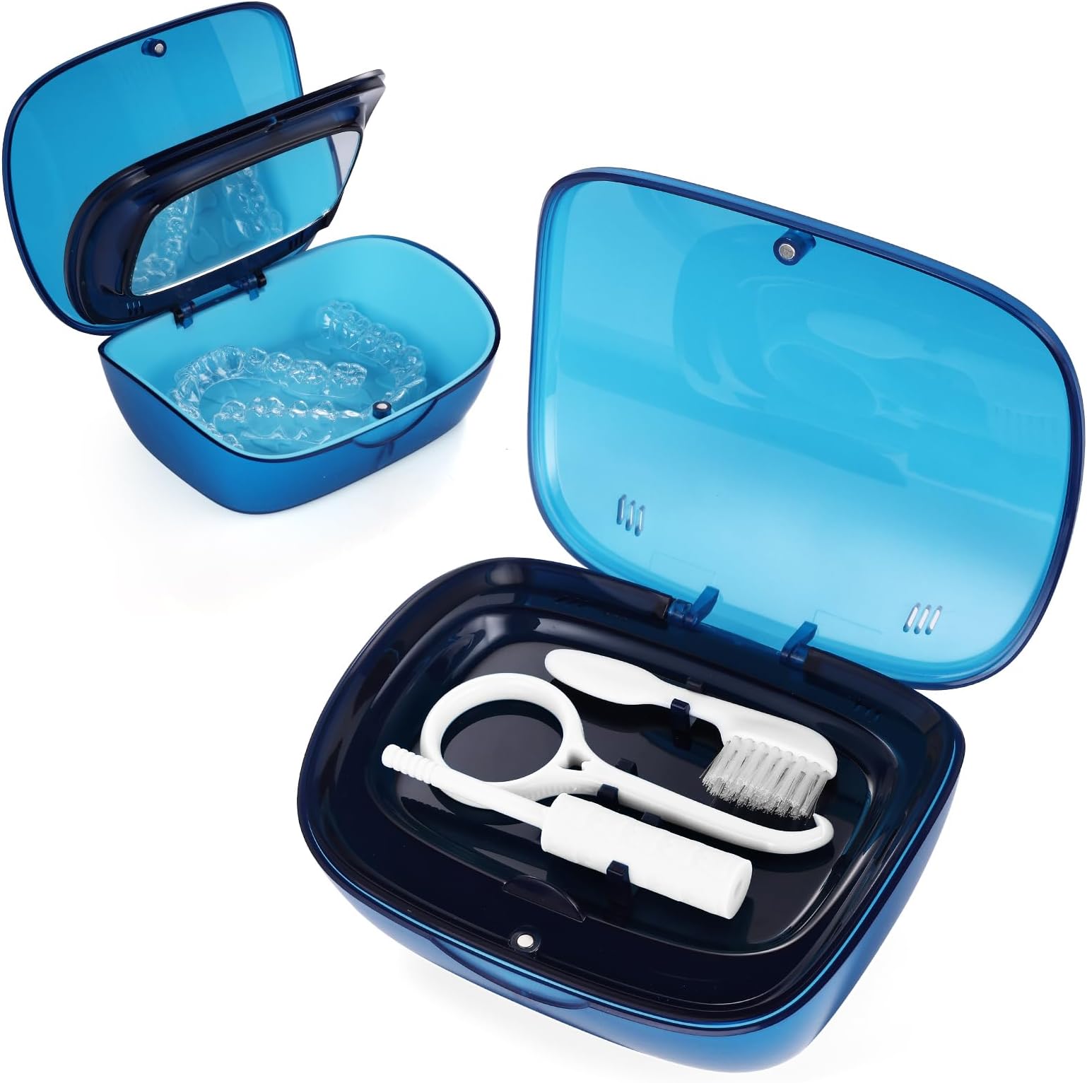 Amazon.com : Double Layer Retainer Case,Aligner Case With Mirror ...