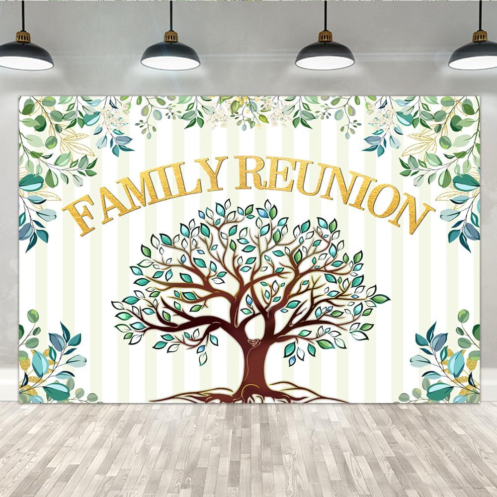Amazon.com : Wollmix Family Reunion Decorations Backdrop Banner Family ...