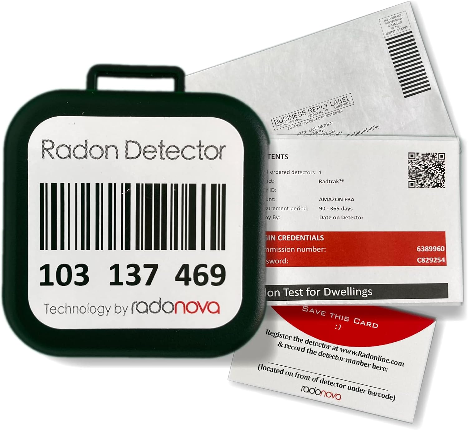 Radonova Radtrak³ Radon Detector for Home - Long Term (90 Days to 1 ...