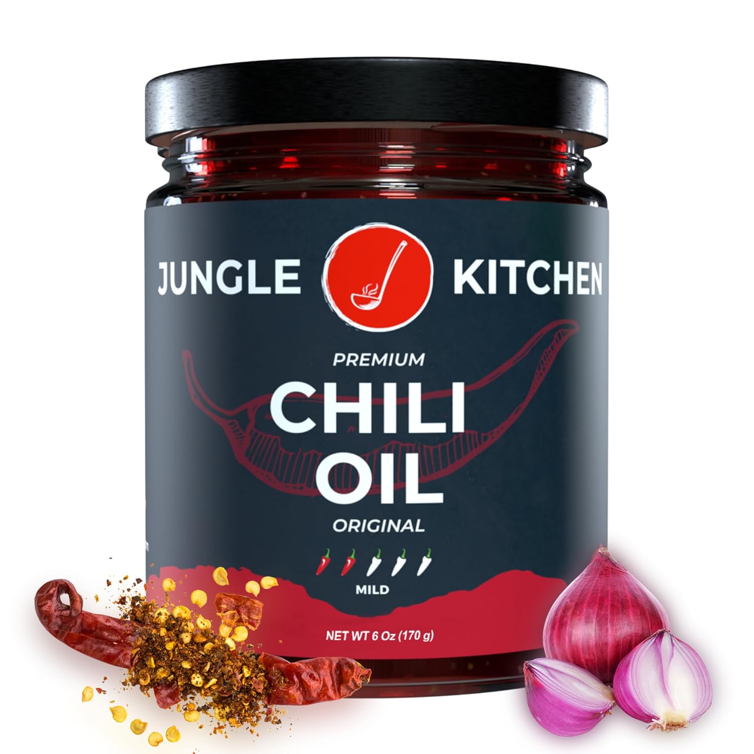 Amazon.com : Jungle Kitchen Crunchy Garlic Chili Oil Chili Crisp Oil ...