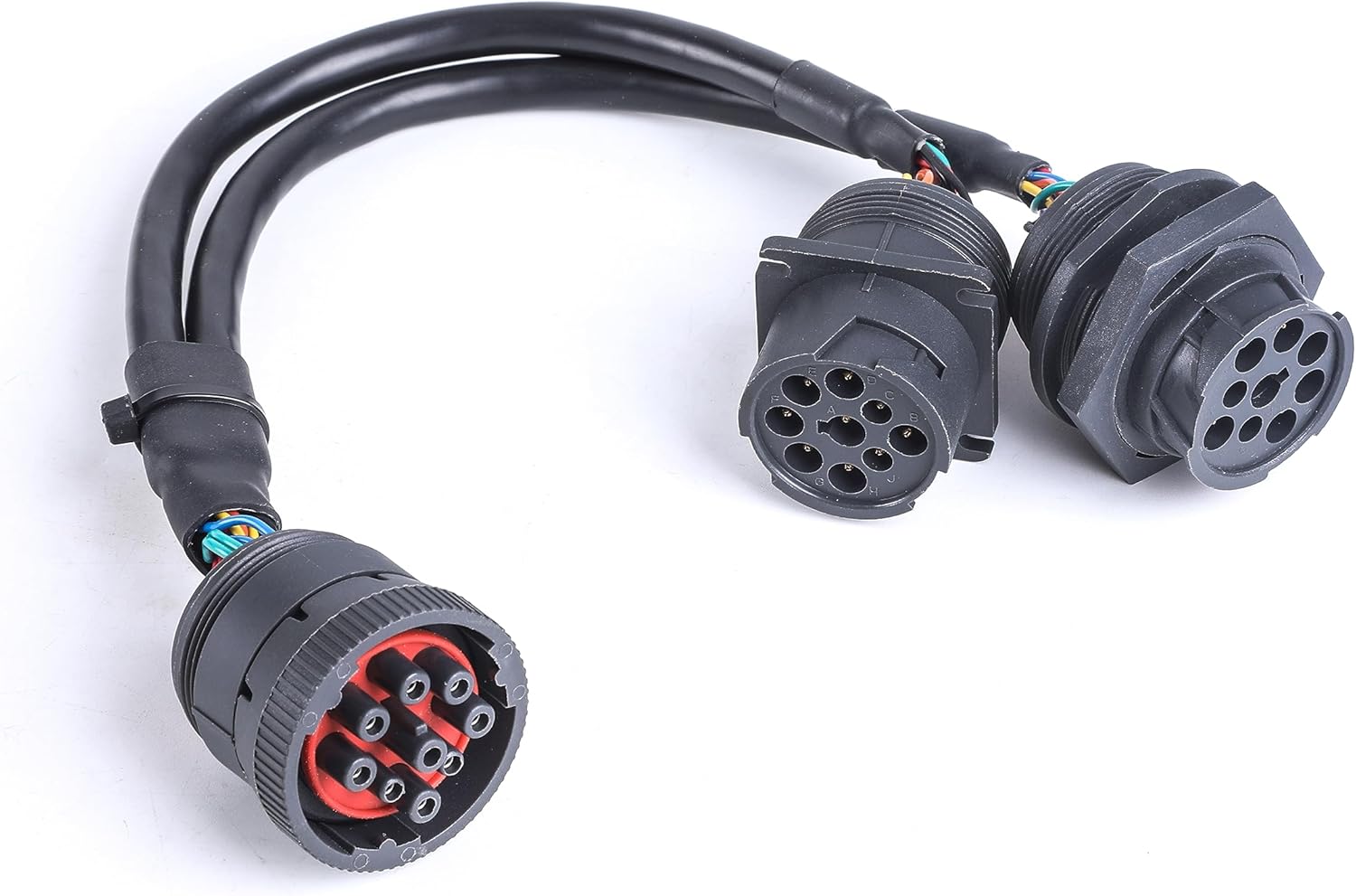 Amazon.com: SAE Type 1 J1939 Male to 2 Female 9Pin Port Splitter Y ...