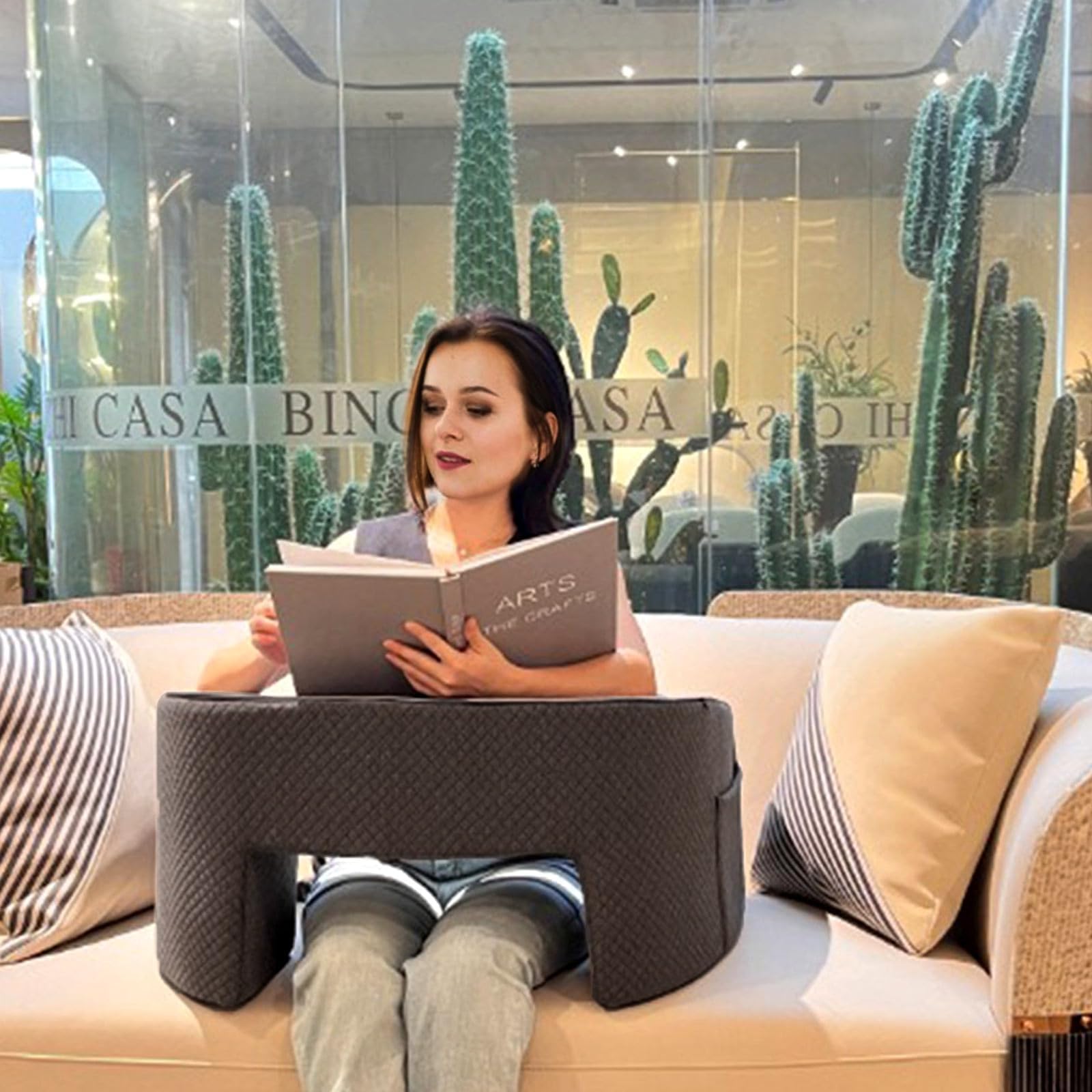 Amazon.com: UPERGO Reading Pillow for Lap, Lap Desk Pillow with Arm ...