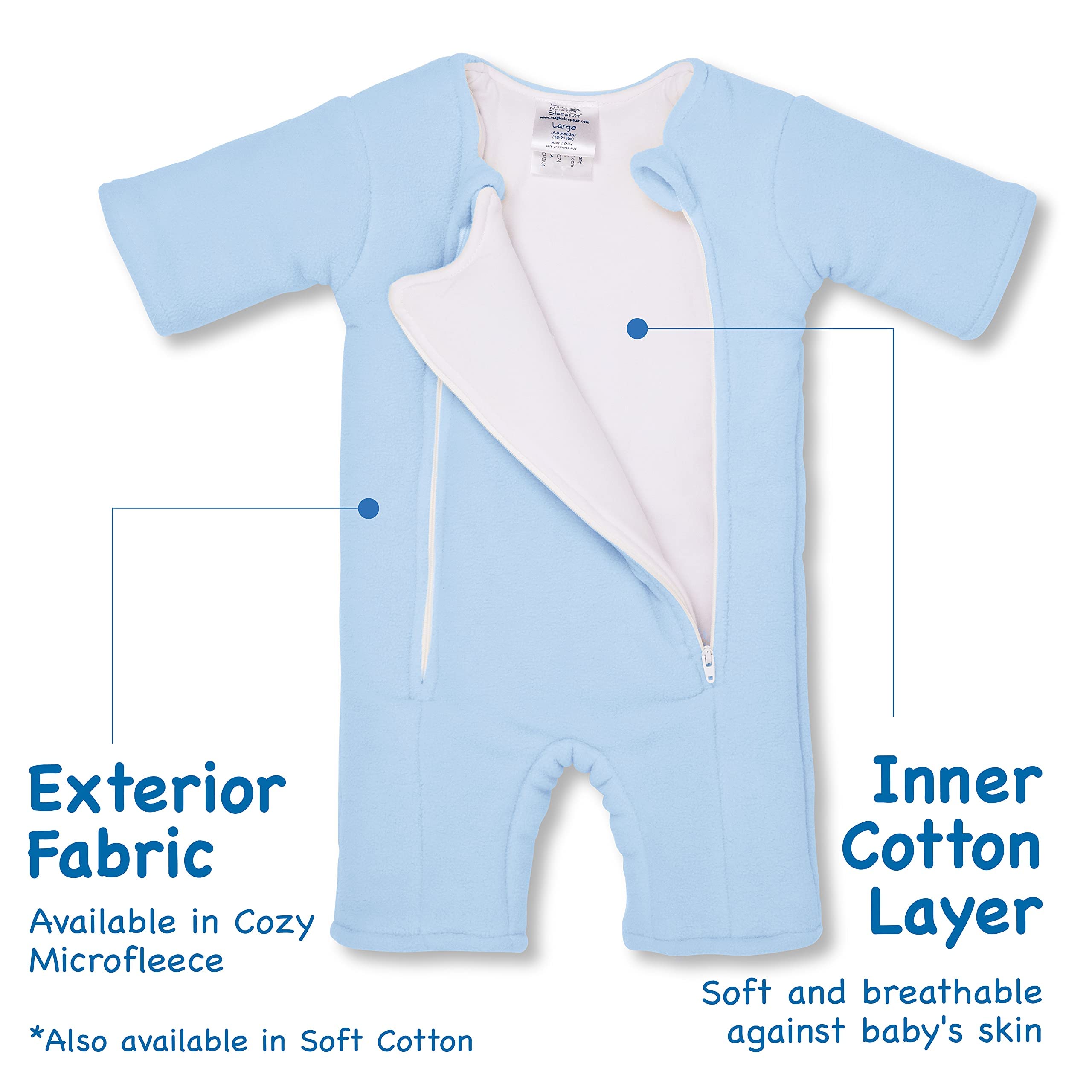 Baby Merlin's Magic Sleepsuit - Swaddle Transition Product - Microfleece
