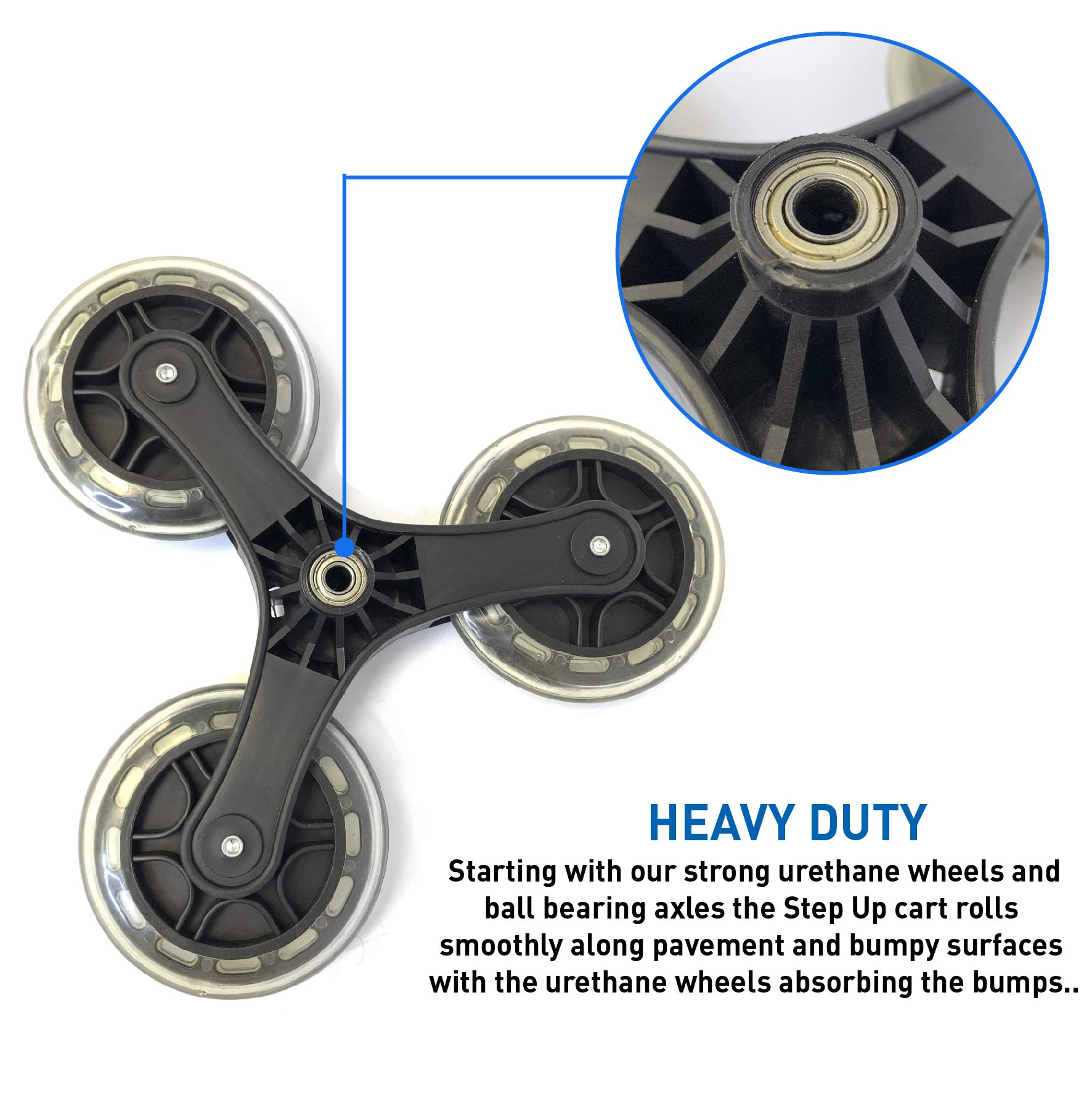 Step Up Foldable Grocery Shopping Cart Dolly – Stair Climber Utility ...