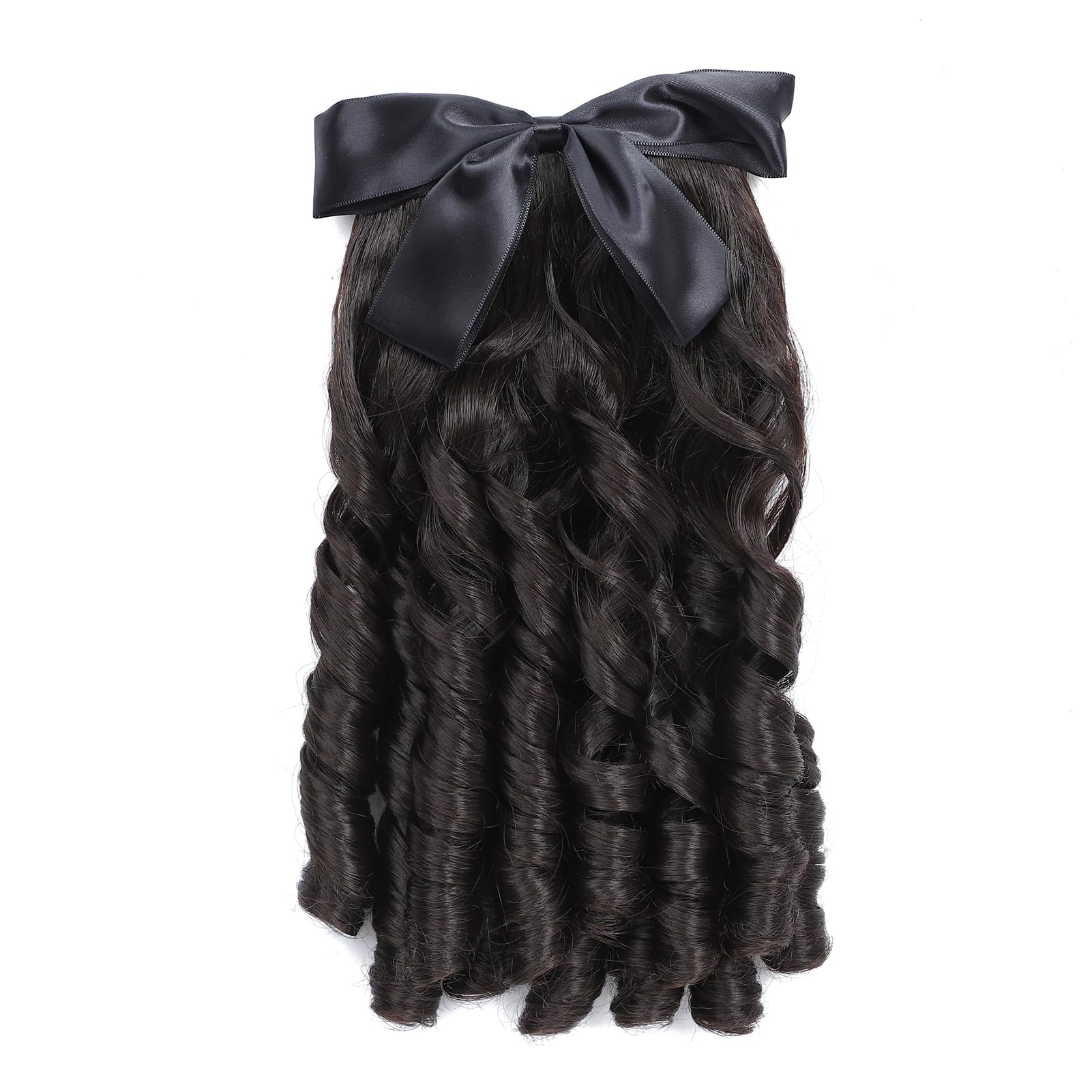 Amazon.com: Kavsni Regency Ringlet Ponytail Hairpiece with Bow Spiral ...
