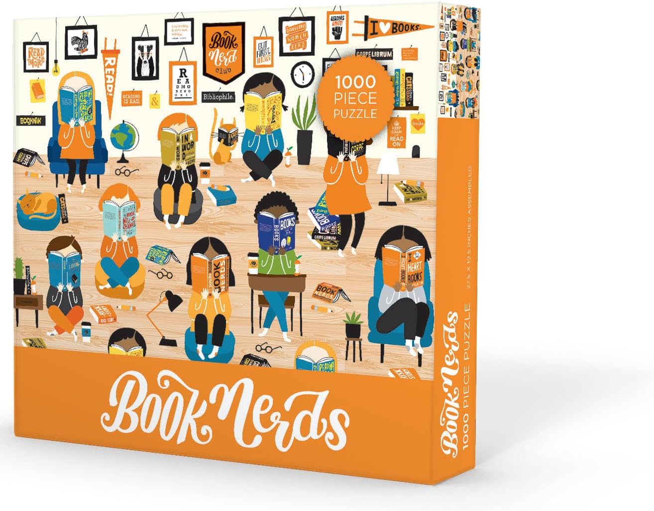 Amazon.com: Book Nerds Puzzle 1000 Piece : Gibbs Smith Gift, LaRue ...