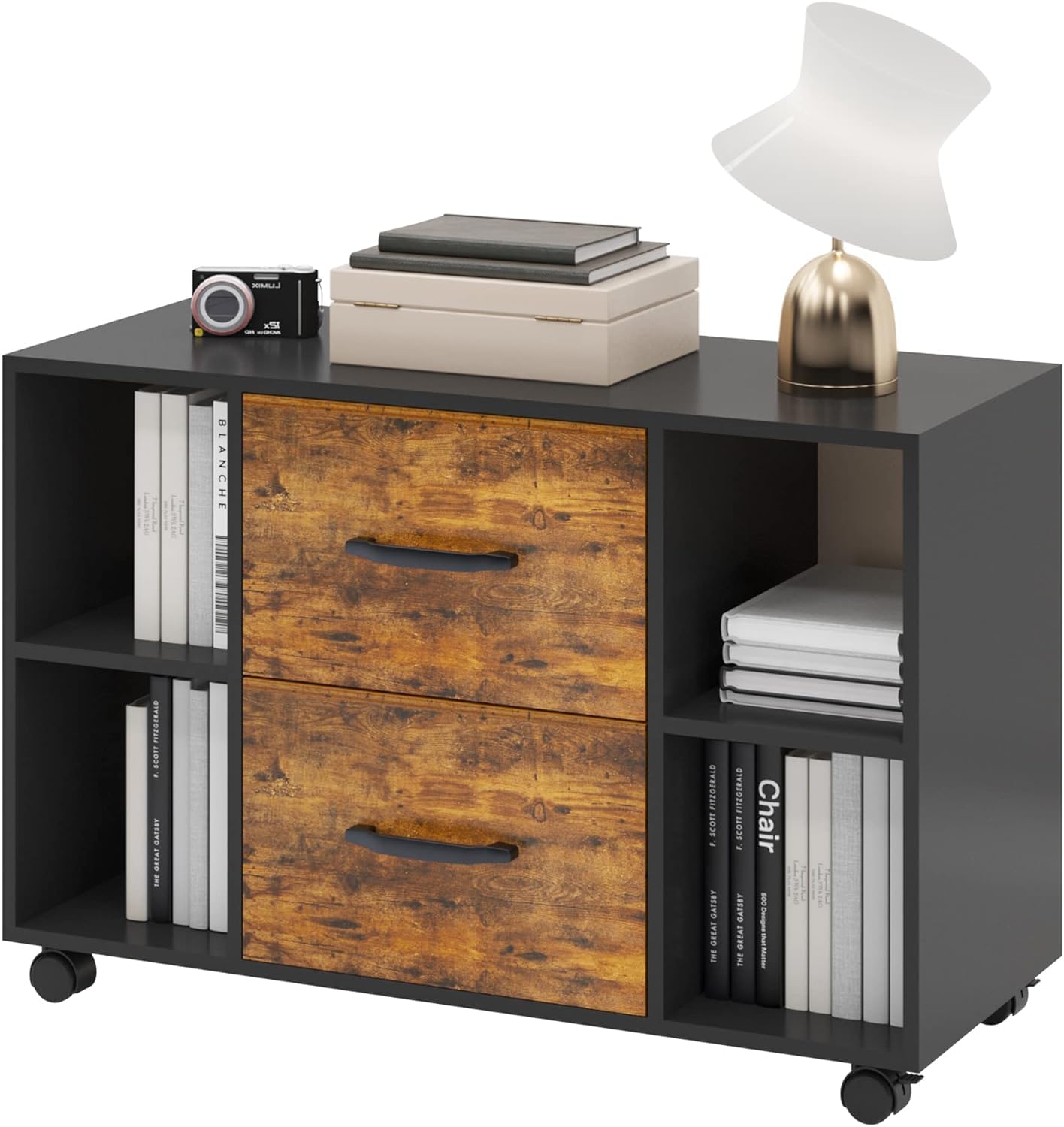 Amazon.com: SogesHome Office File Cabinet with 3 Storage Cubes, Mobile ...