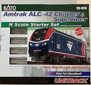Kato USA Inc. N ALC-42 Charger Locomotive Superliner Amtrak Starter Set KAT1060019 N Sets ...