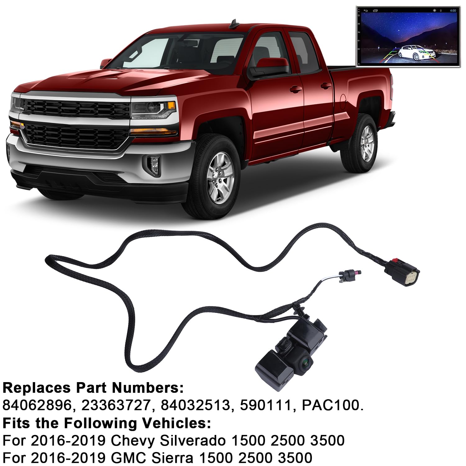 Snapklik.com : Rear View Reverse Backup Camera For 2016 2017 2018 2019 ...