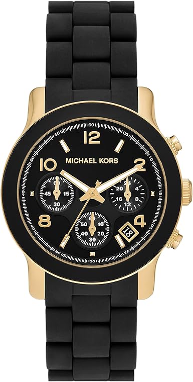 Amazon.com: Michael Kors Runway Chronograph Gold-Tone Stainless Steel ...