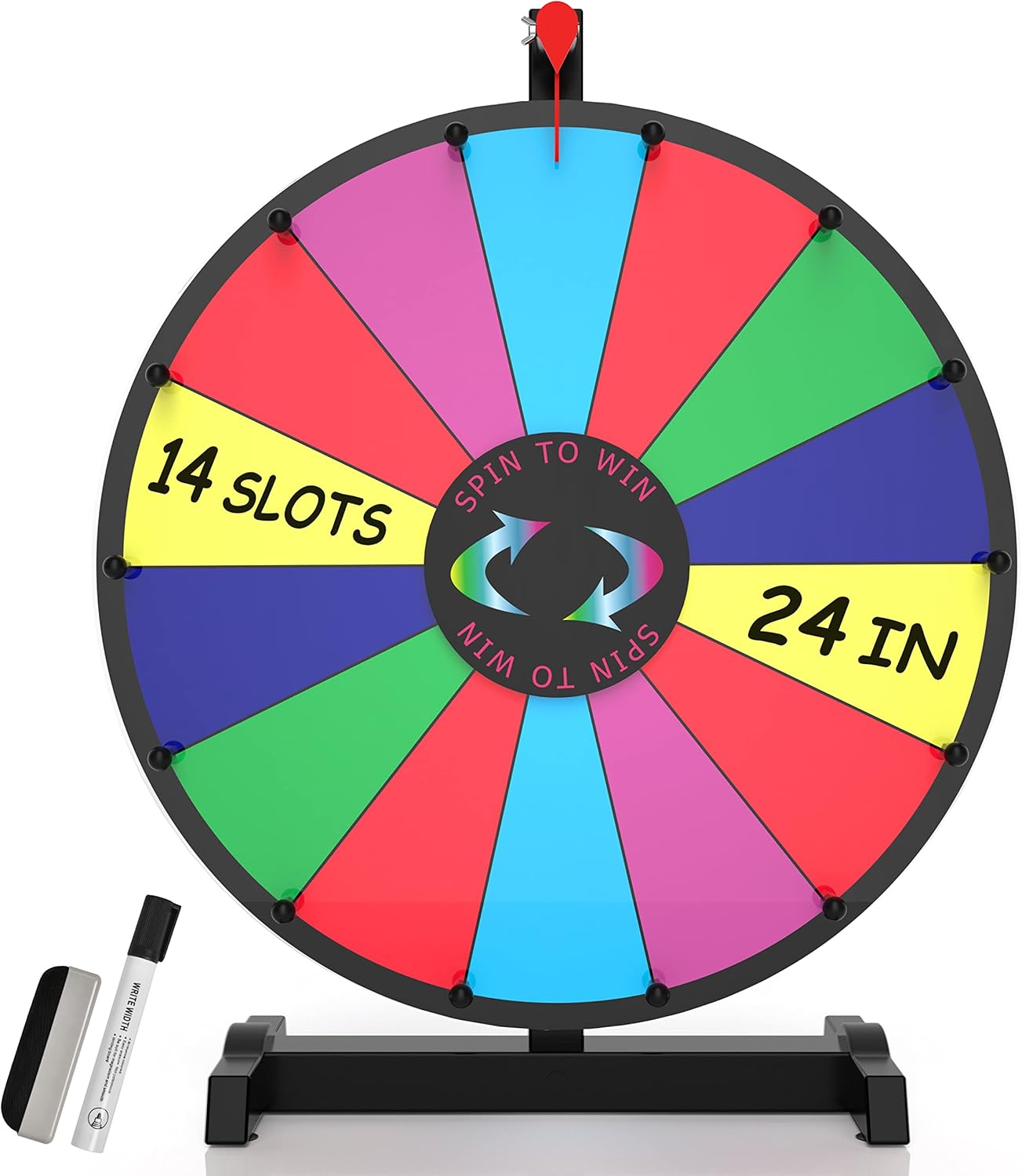 Hokut 24 inch Spinning Prize Wheel, 14 Color Slots Nepal | Ubuy