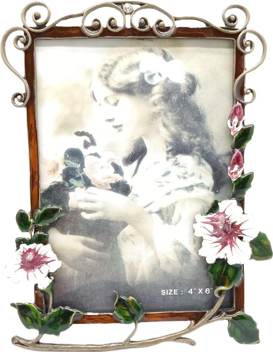 Amazon.com - lunfawn Metal Rose Picture Frame,Vintage Retro Hand ...