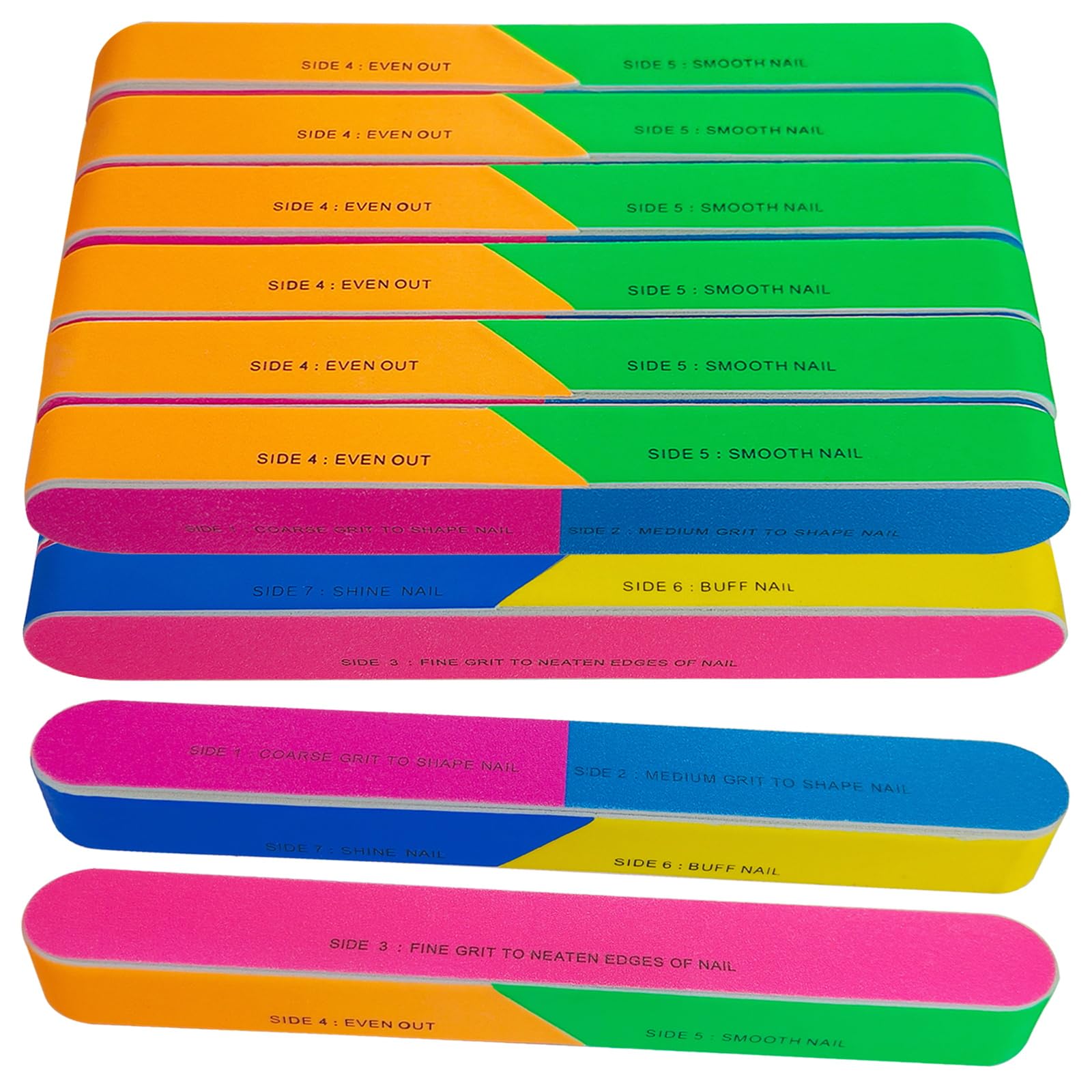 Amazon.com : 7 Way Nail Buffer (12 Pcs), Nail Buffers Blocks for ...