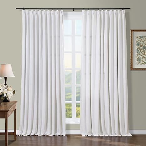 Amazon.com: TWOPAGES Broad Series 100% Cotton Customizable Curtain ...