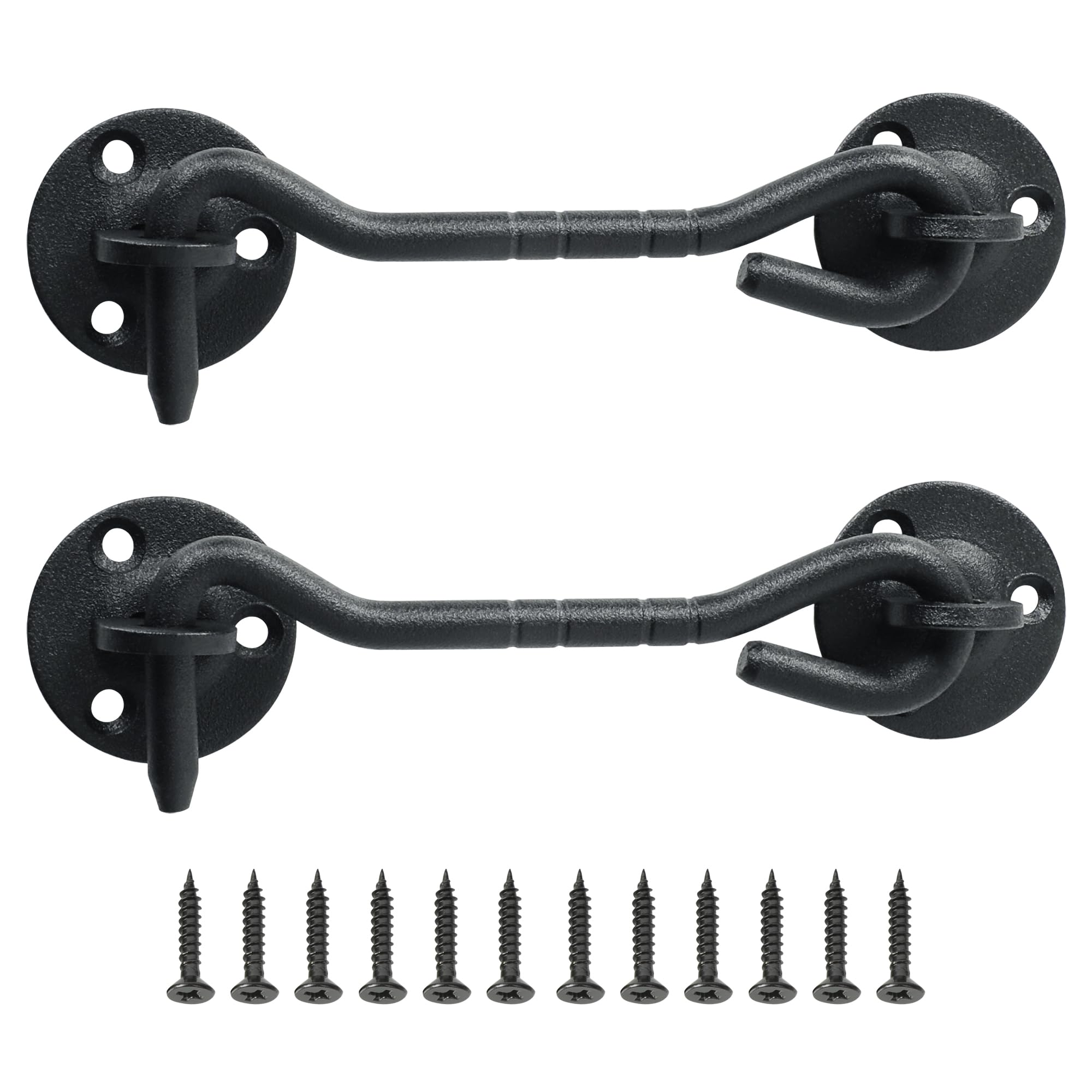 Snapklik.com : Alise Black Hook And Eye Latch For Barn,4 Inch Gate Hook ...