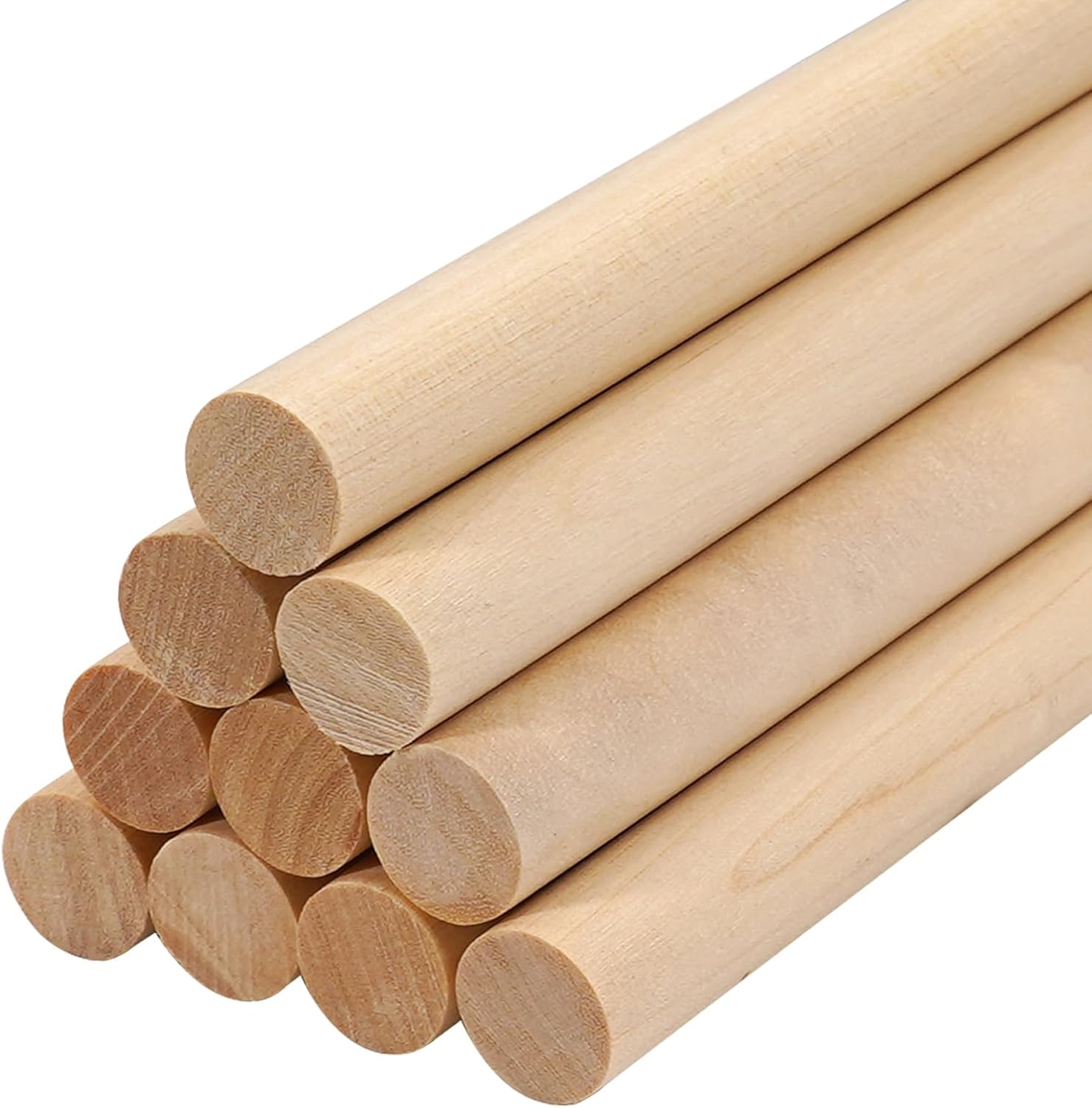 Amazon.com: Lugailly Wooden Dowel Rods Wood Dowels for Crafting 5/8 x ...