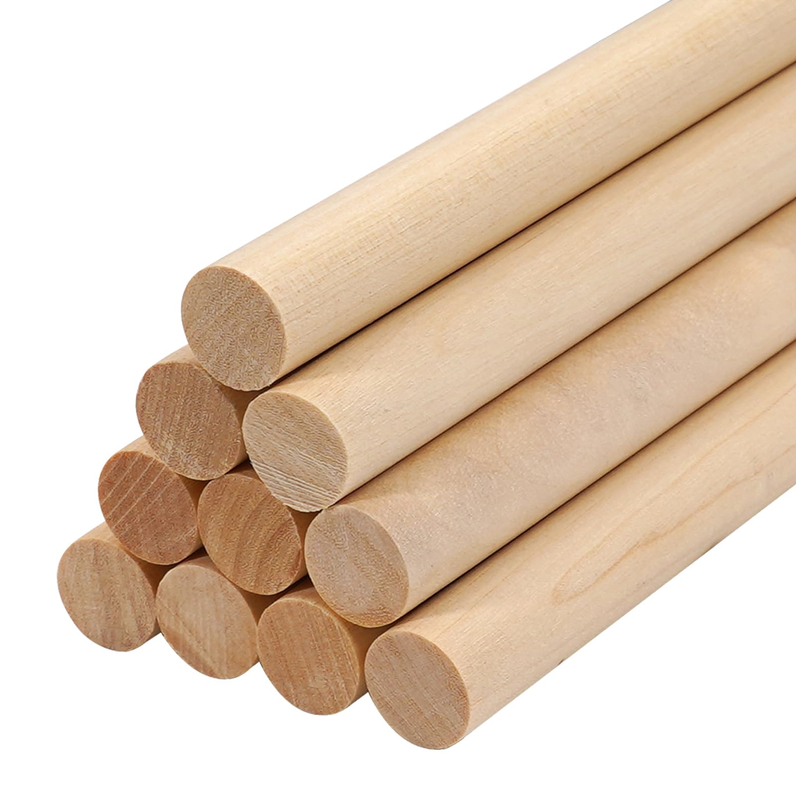 Amazon.com: Lugailly Wooden Dowel Rods Wood Dowels for Crafting 5/8 x ...