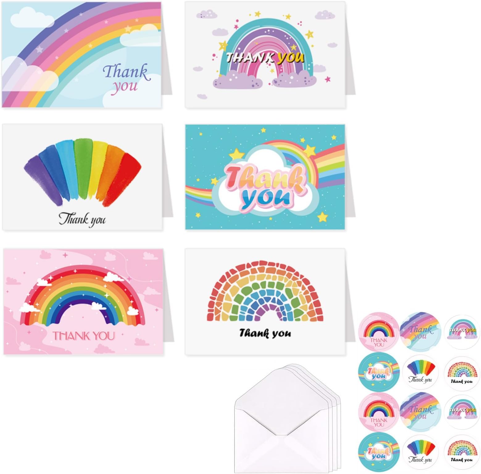 KEEHOM Thank You Cards Multipack of 12, Greeting Cards 15 * 10cm with ...