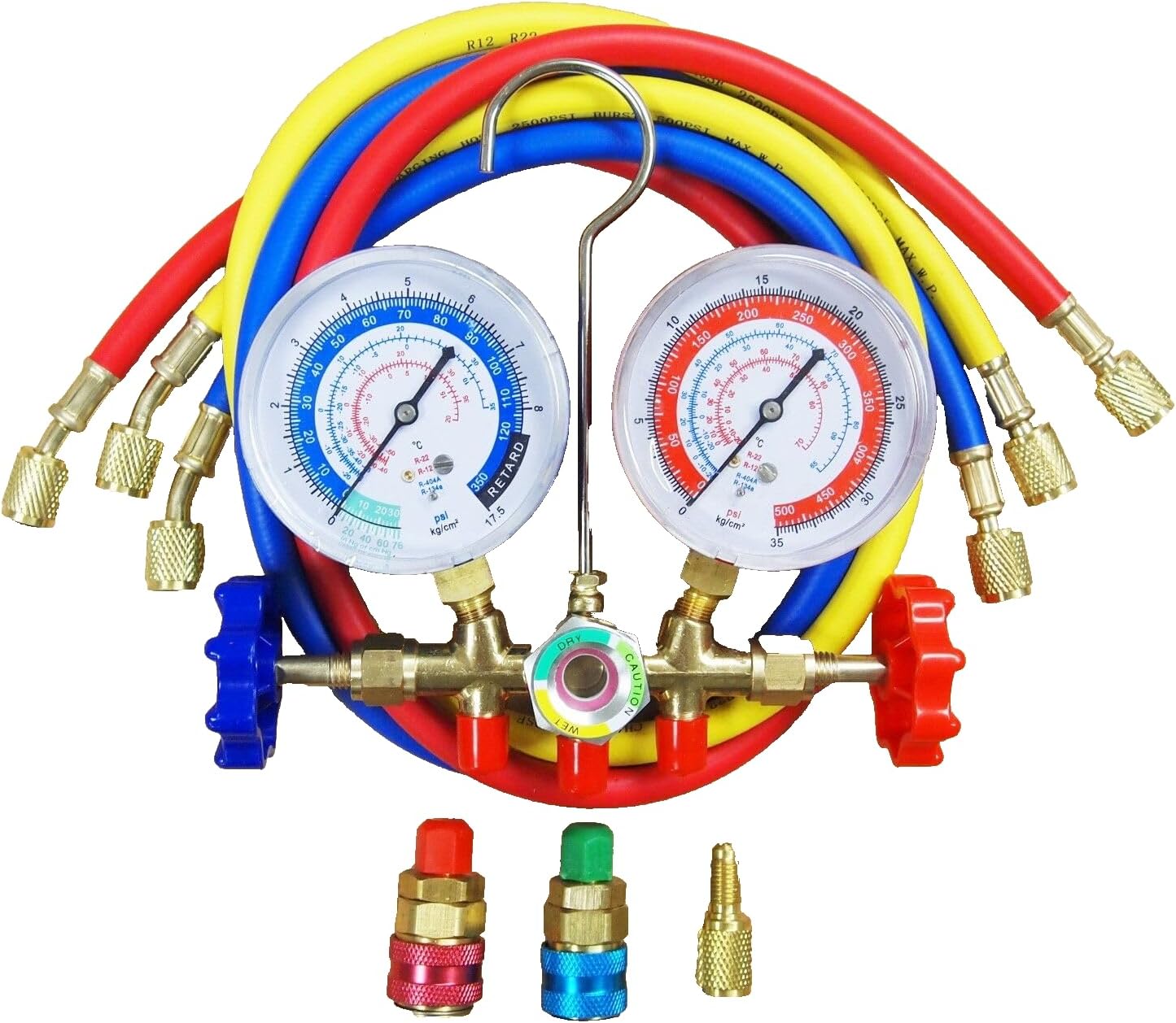 Amazon.com: R12 R22 R134a R404a Manifold Gauge Set 3" Gauge HVAC A/C ...