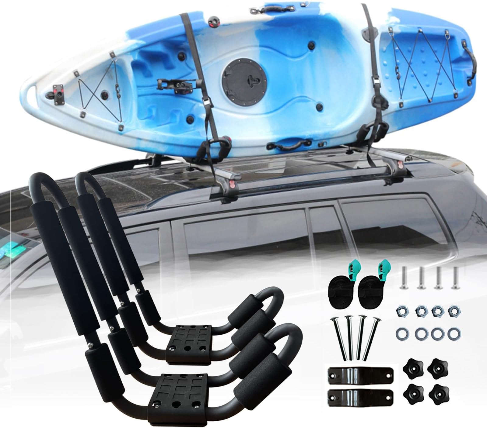 Amazon.com: A01 Kayak Roof Rack for SUV Car Top Roof Mount Carrier J ...