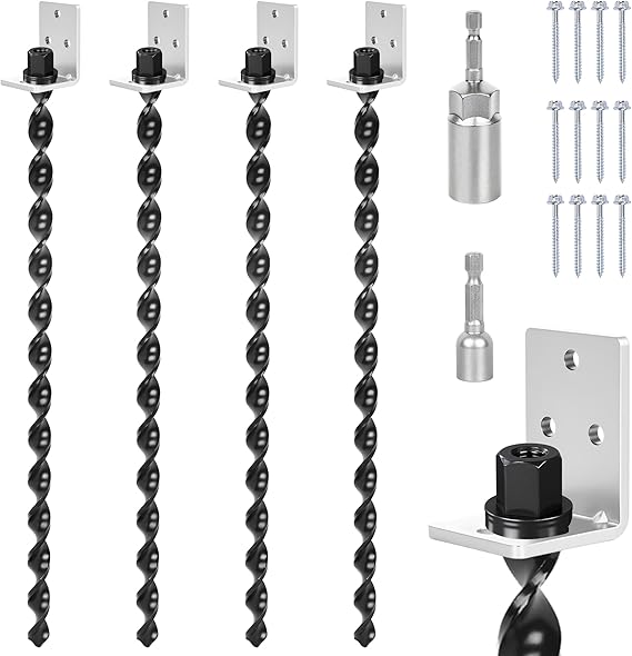 Amazon.com : 24" Ground Anchors Screw in, 4PCS Heavy Duty Mobile Home ...