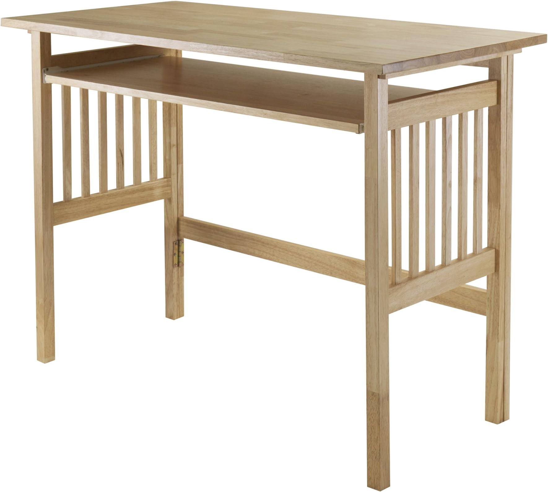 Amazon.com: Winsome Brighton High Desk with 2-Drawer, Brown : Home ...
