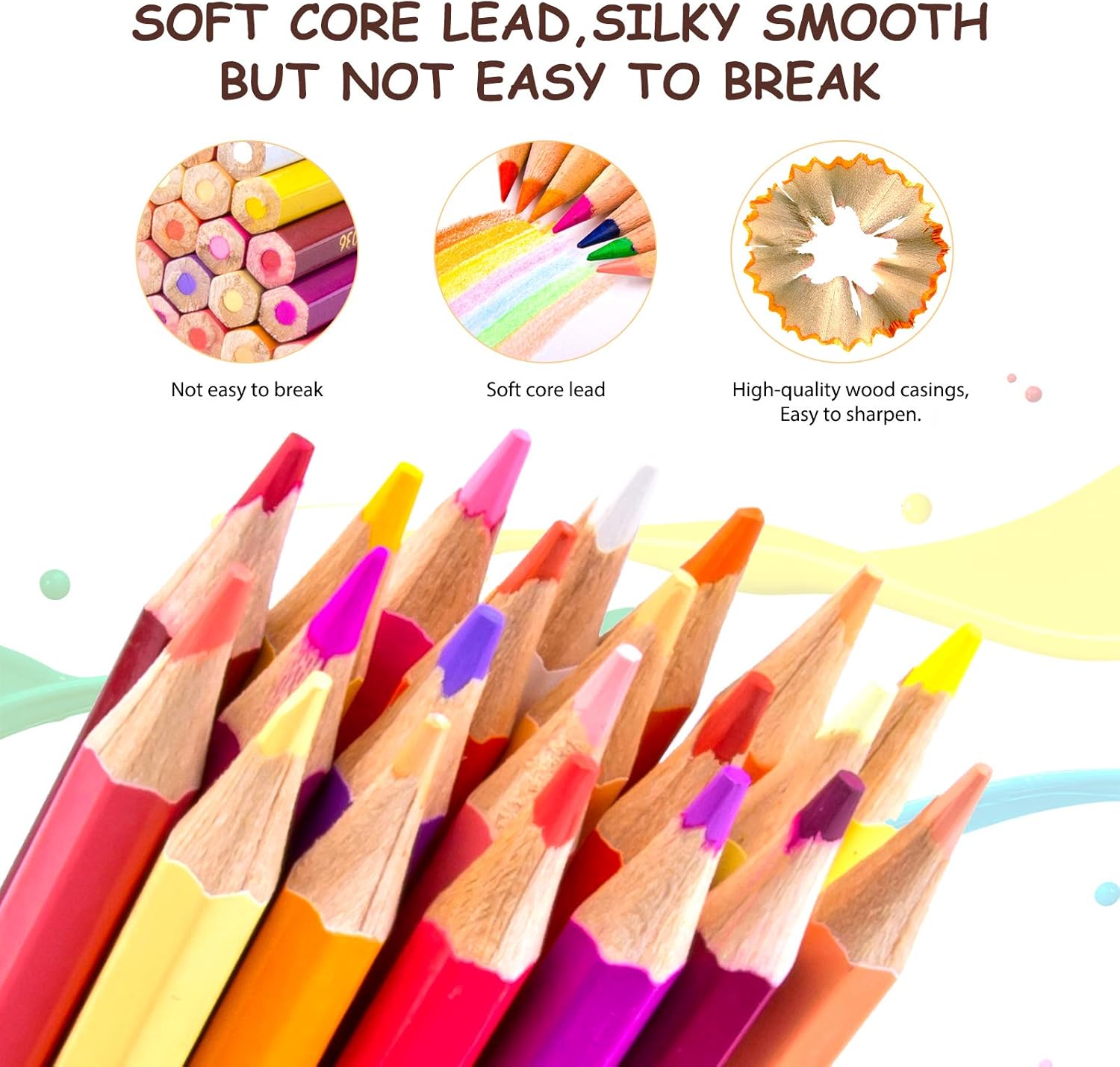 ShinePick 72 Professional Colouring Pencils, Watercolour Colouring ...