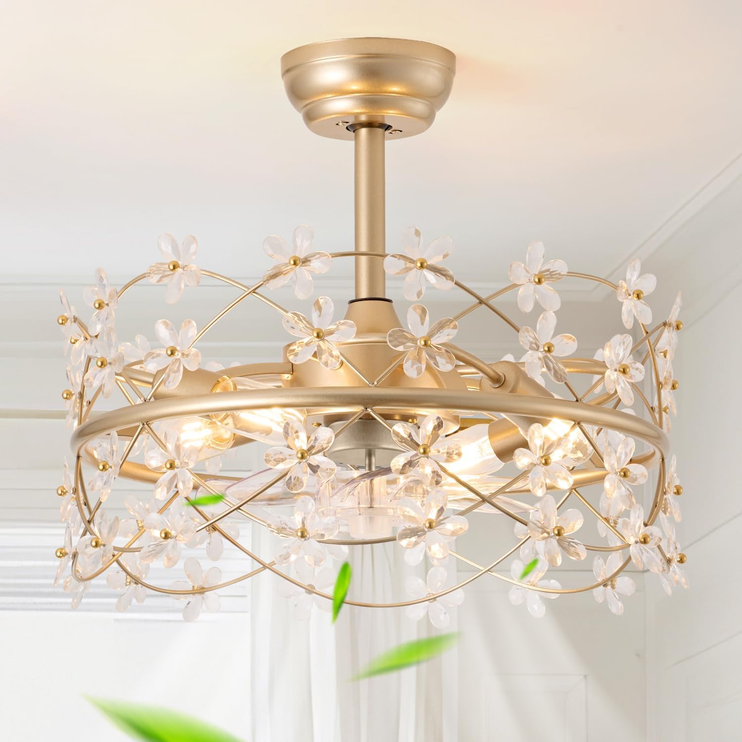 Amazon.com: luansky 20" Boho Ceiling Fan with Light, Coastal Fandelier ...